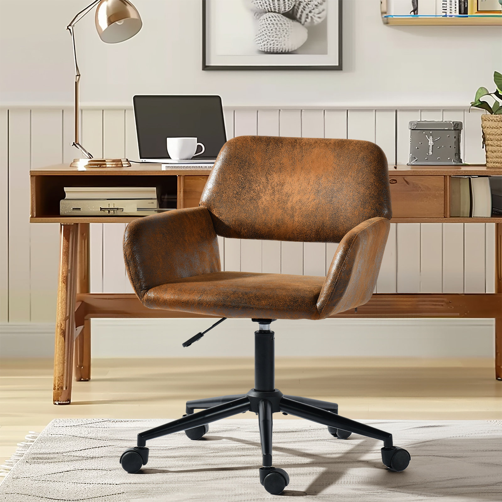 17 Stories Hurrem 360 Degree Swivel Task Chair with Ergonomic Design Height Adjustable For Bedroom Office Reviews Wayfair Canada